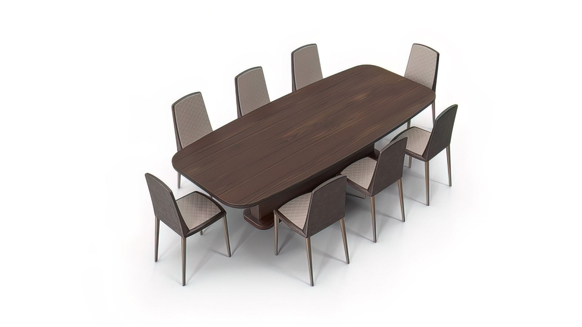 3D Dining Table And Chairs Model - TurboSquid 2140543