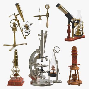 antique microscope 3ds