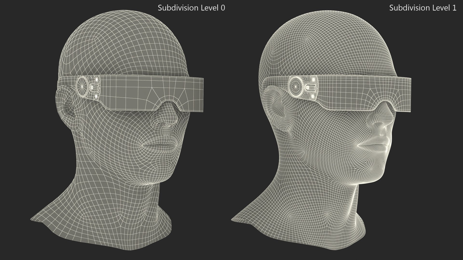 LED Cyberpunk Glasses Violet 3D Model - TurboSquid 2101976
