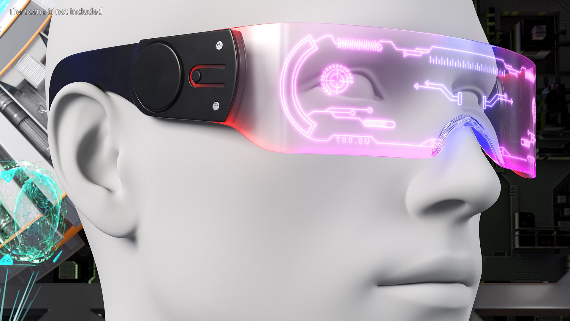 LED Cyberpunk Glasses Violet 3D Model - TurboSquid 2101976