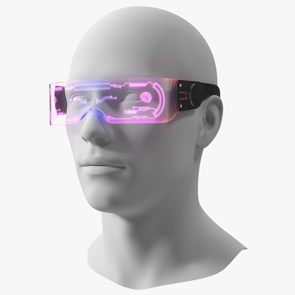 modelo 3d Gafas LED Cyberpunk Violeta - TurboSquid 2101976