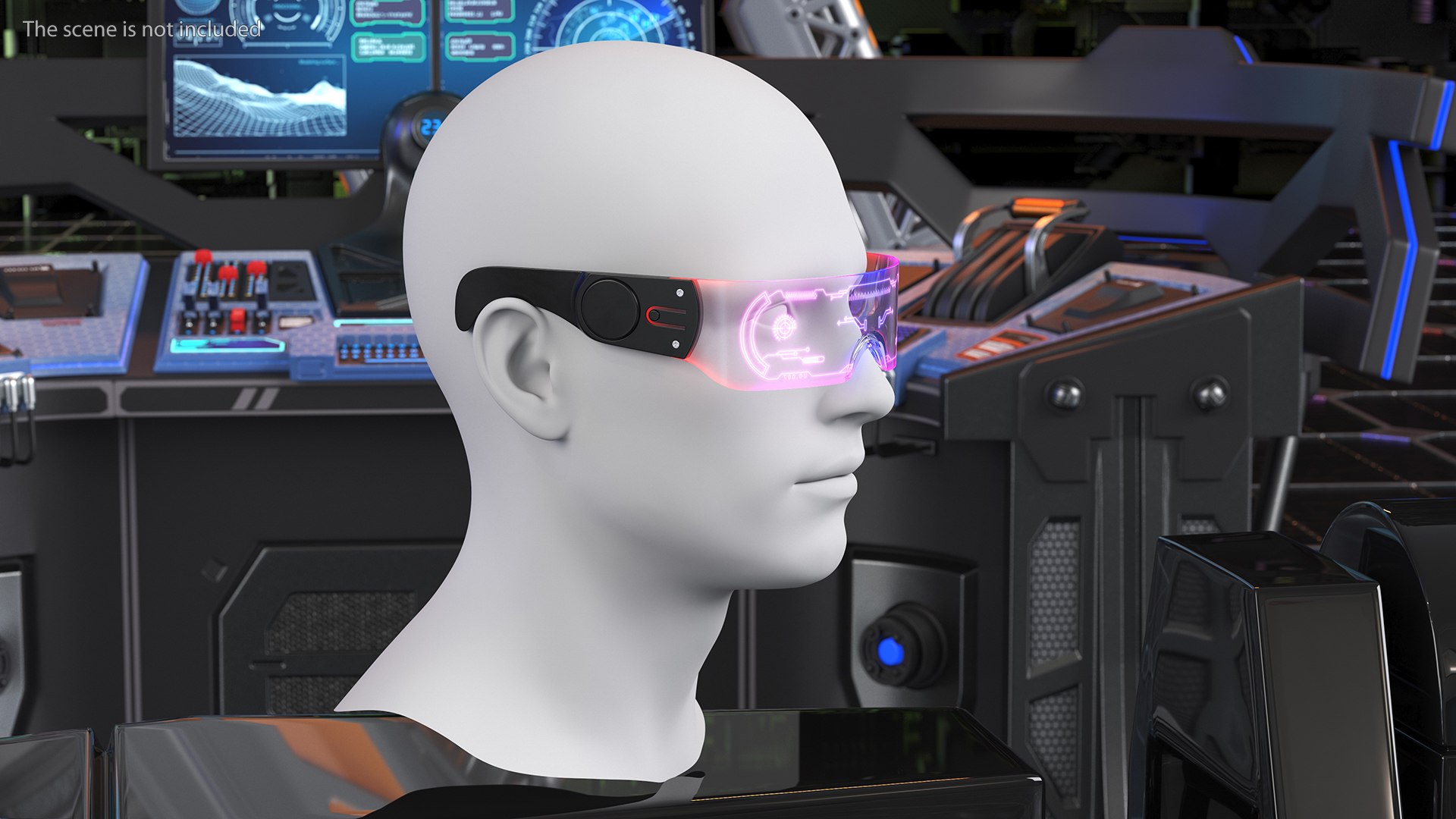 LED Cyberpunk Glasses Violet 3D Model - TurboSquid 2101976