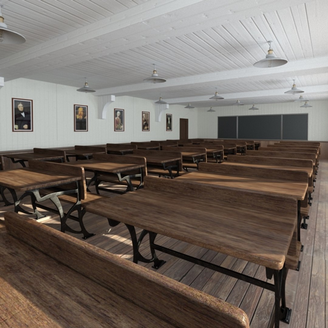 vintage lecture auditorium 3d model
