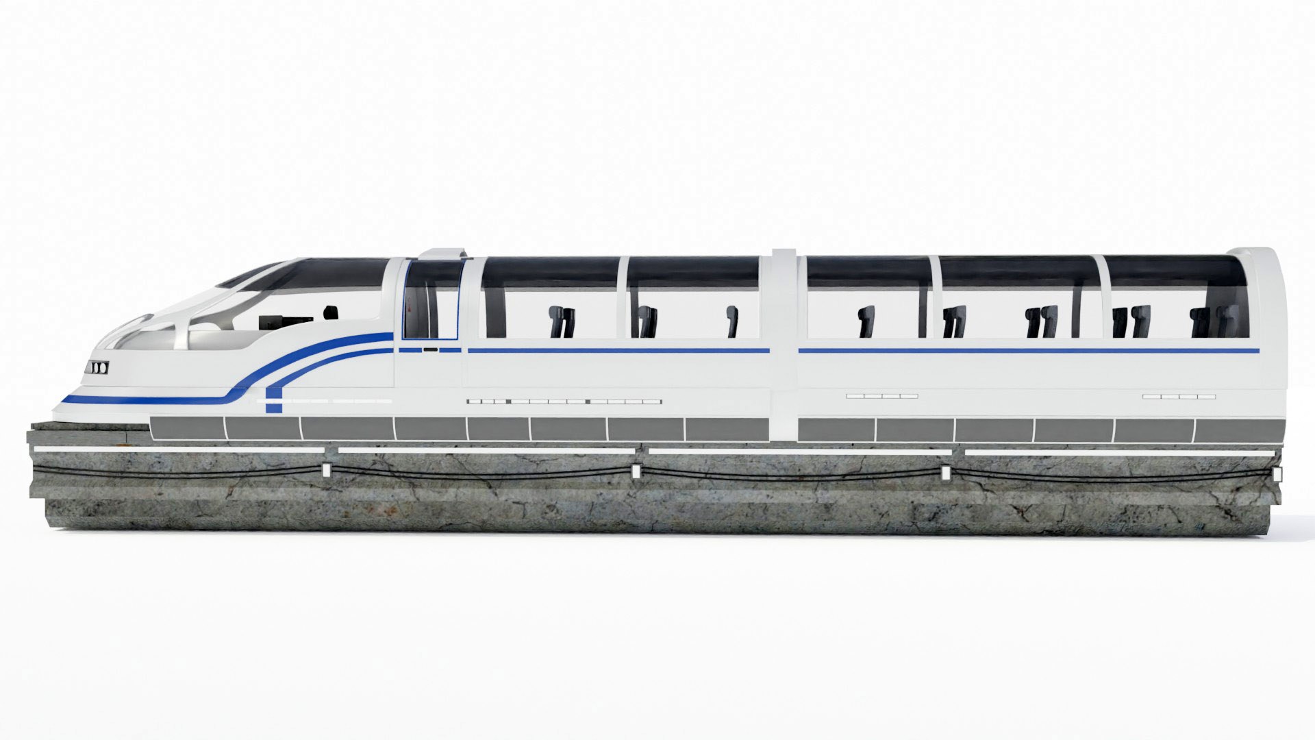 Passenger Bullet Train 3D Model - TurboSquid 1420609