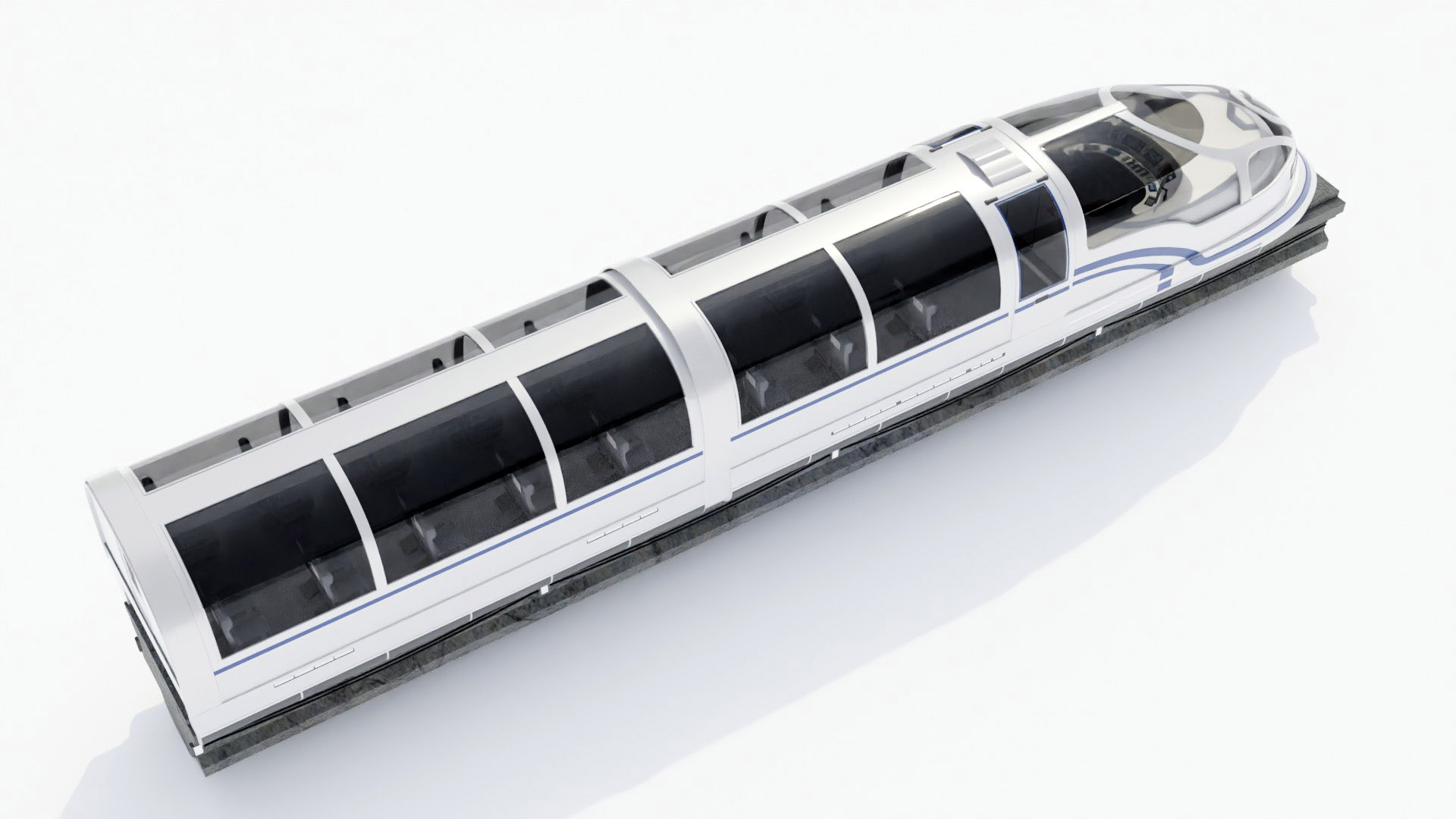 Passenger Bullet Train 3D Model - TurboSquid 1420609