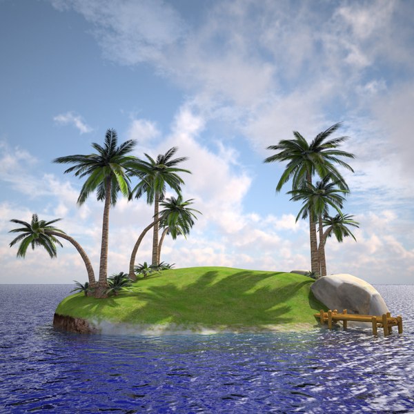 3ds max island