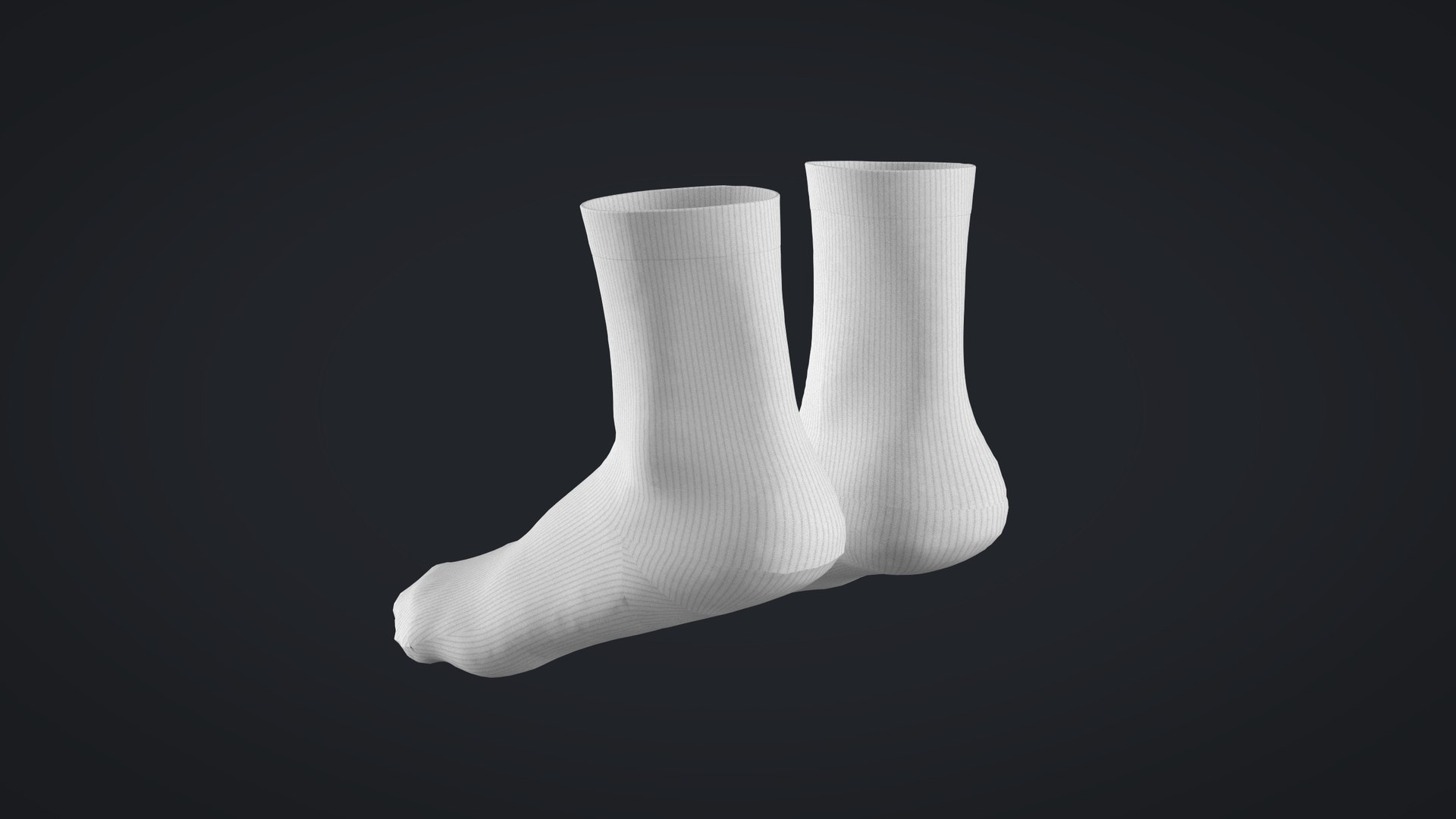 3D Model Socks - White - TurboSquid 2188579