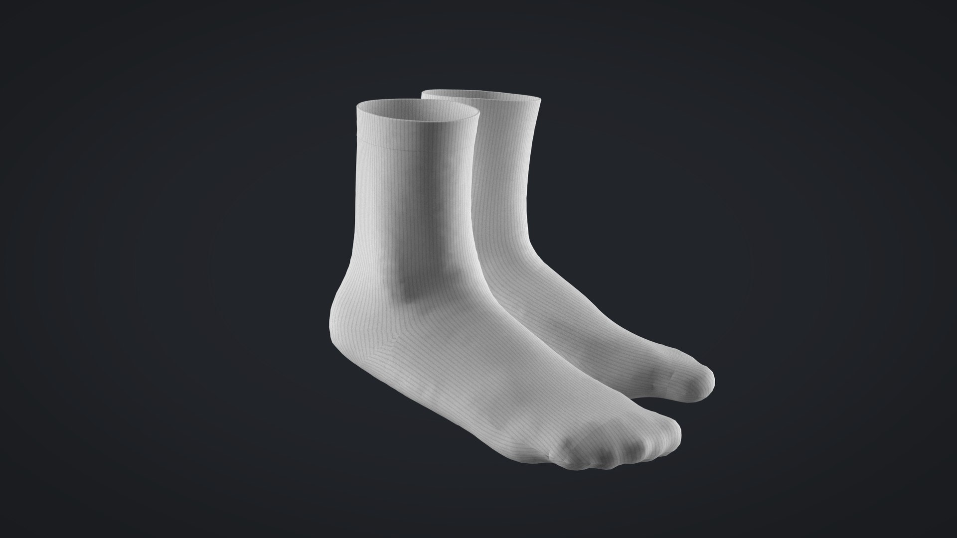 3D Model Socks - White - TurboSquid 2188579