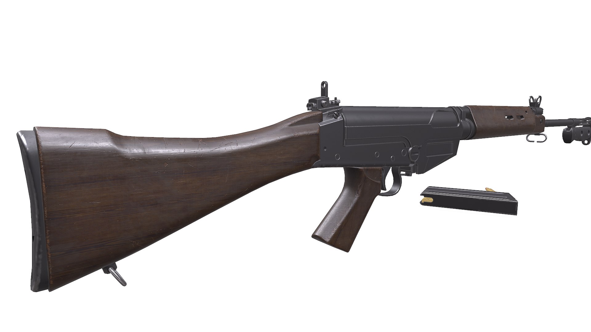 L1A1 SLR Self-Loading Rifle Low-poly PBR Model - TurboSquid 2077786