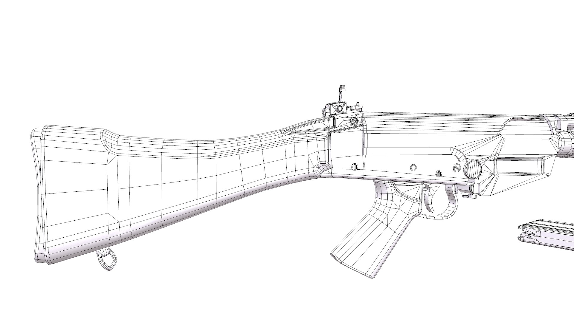 L1A1 SLR Self-Loading Rifle Low-poly PBR model - TurboSquid 2077786