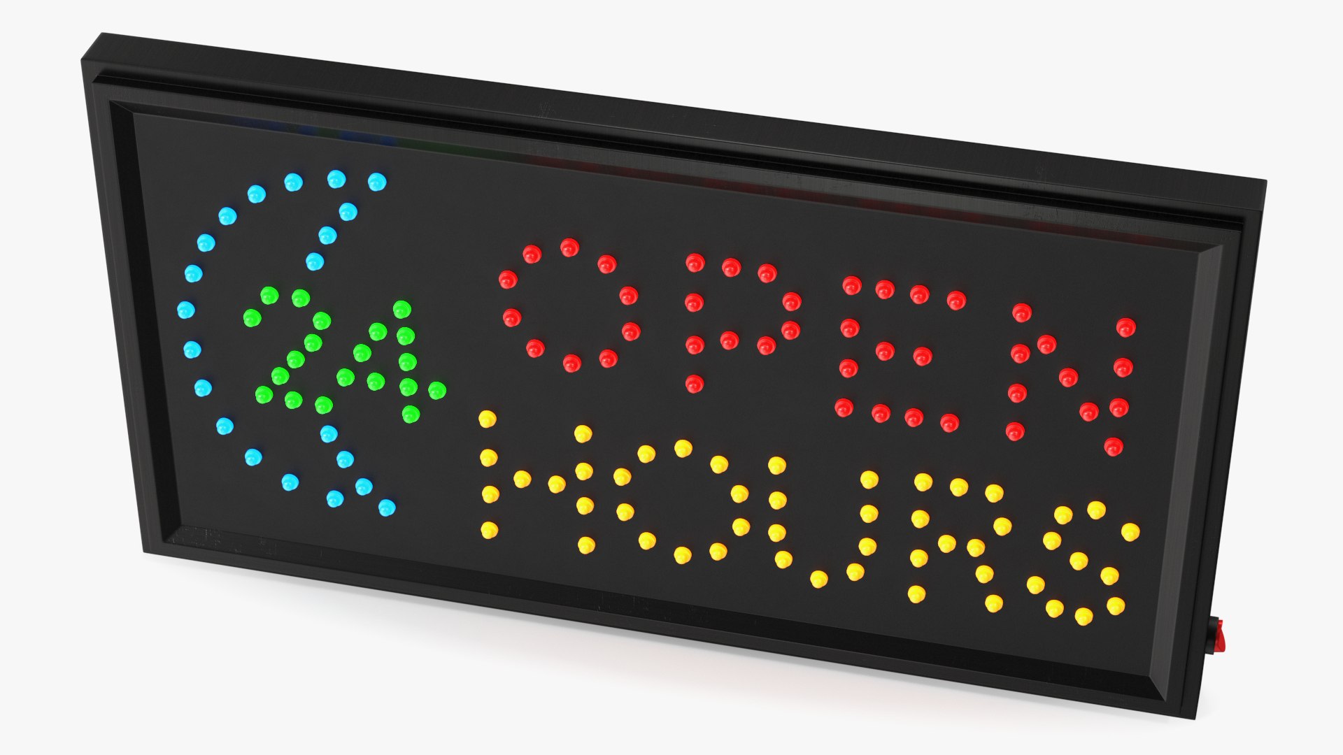 3D LED Sign Decor for Business Open 24 Hours model - TurboSquid 2105577