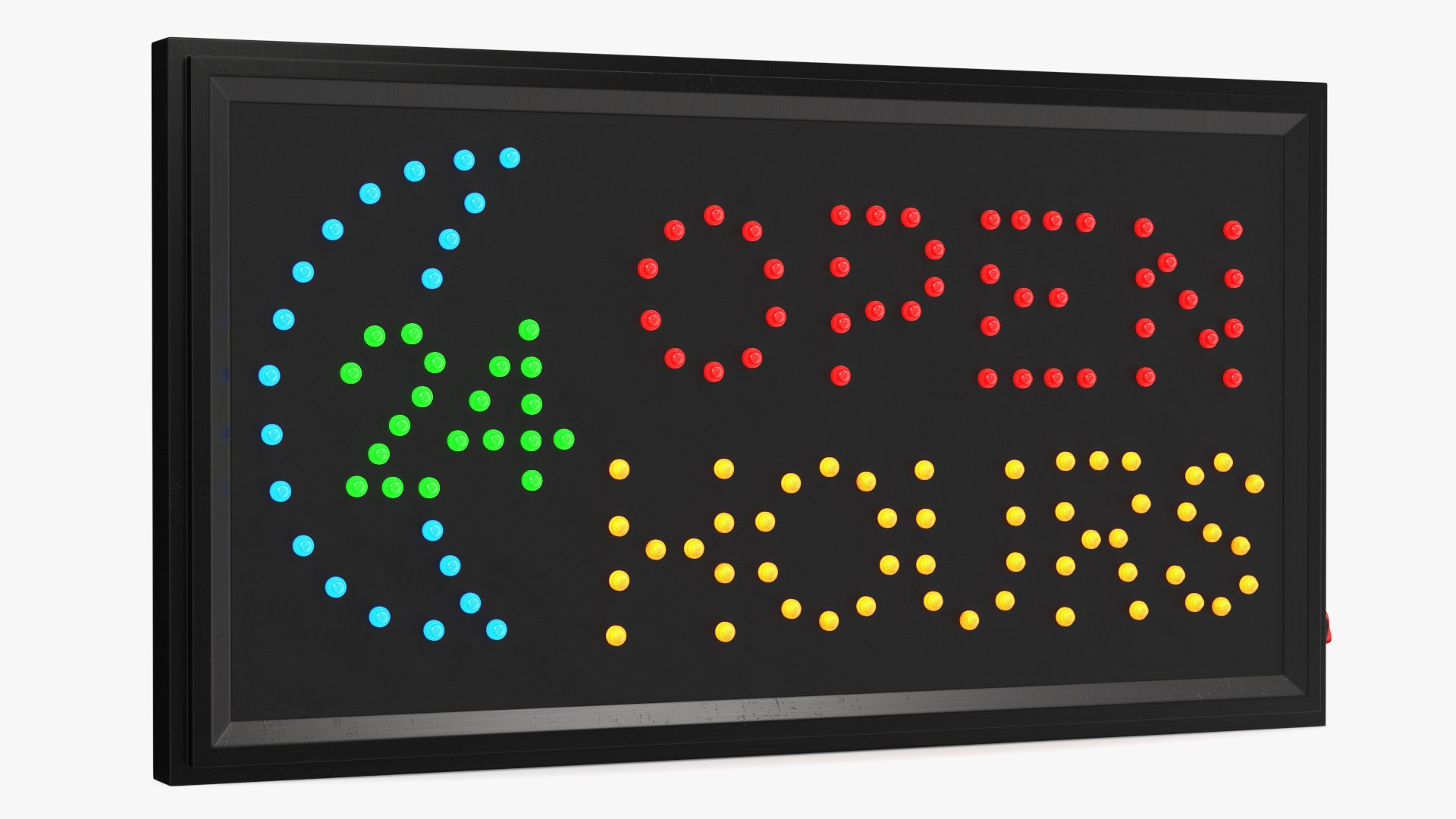 3D LED Sign Decor for Business Open 24 Hours model - TurboSquid 2105577