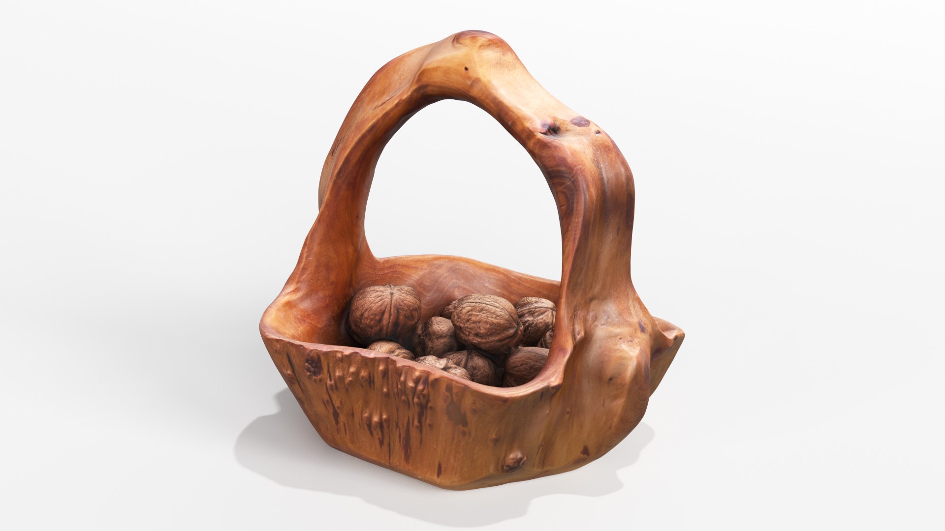 3D carved basket walnuts - TurboSquid 1649672