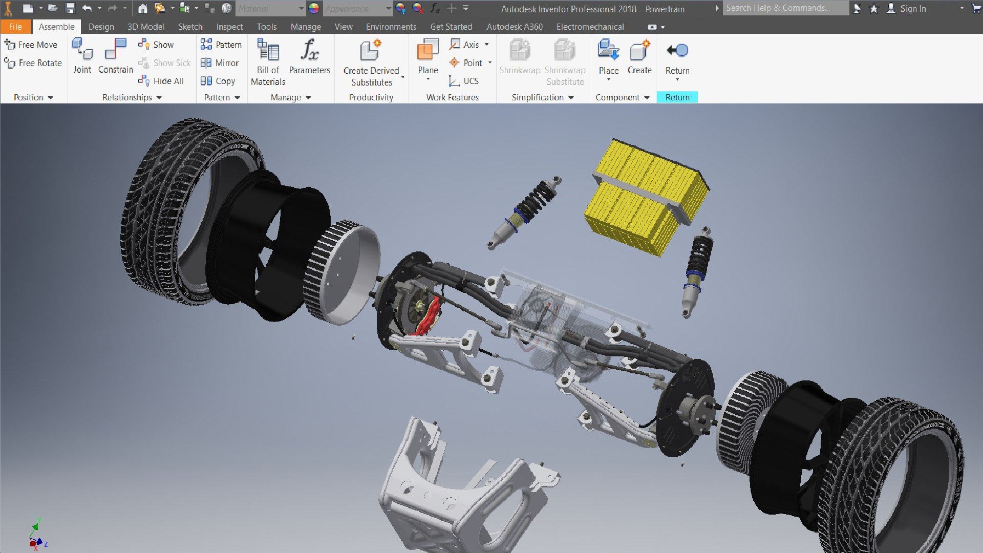 Suspension And Powertrain 3d Model Model - TurboSquid 2339606
