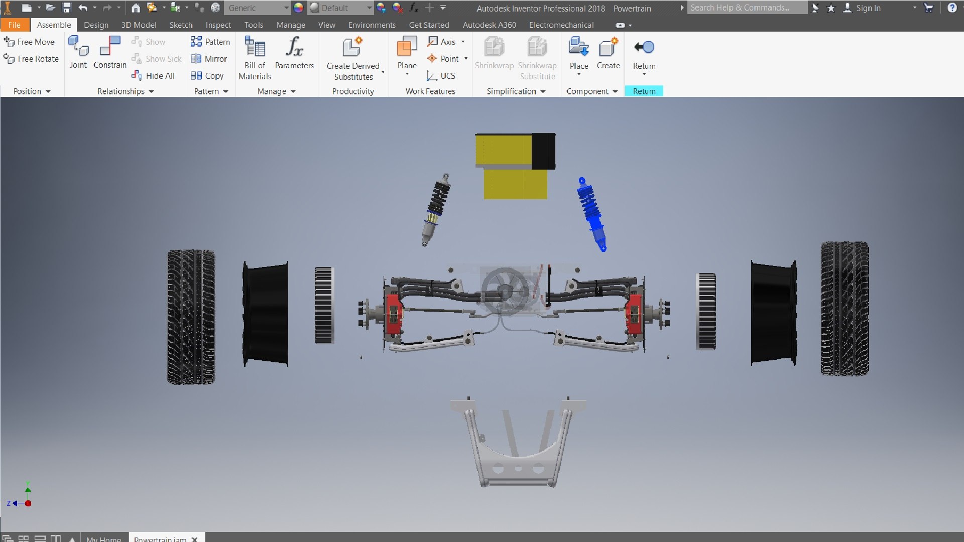 Suspension And Powertrain 3d Model Model - TurboSquid 2339606