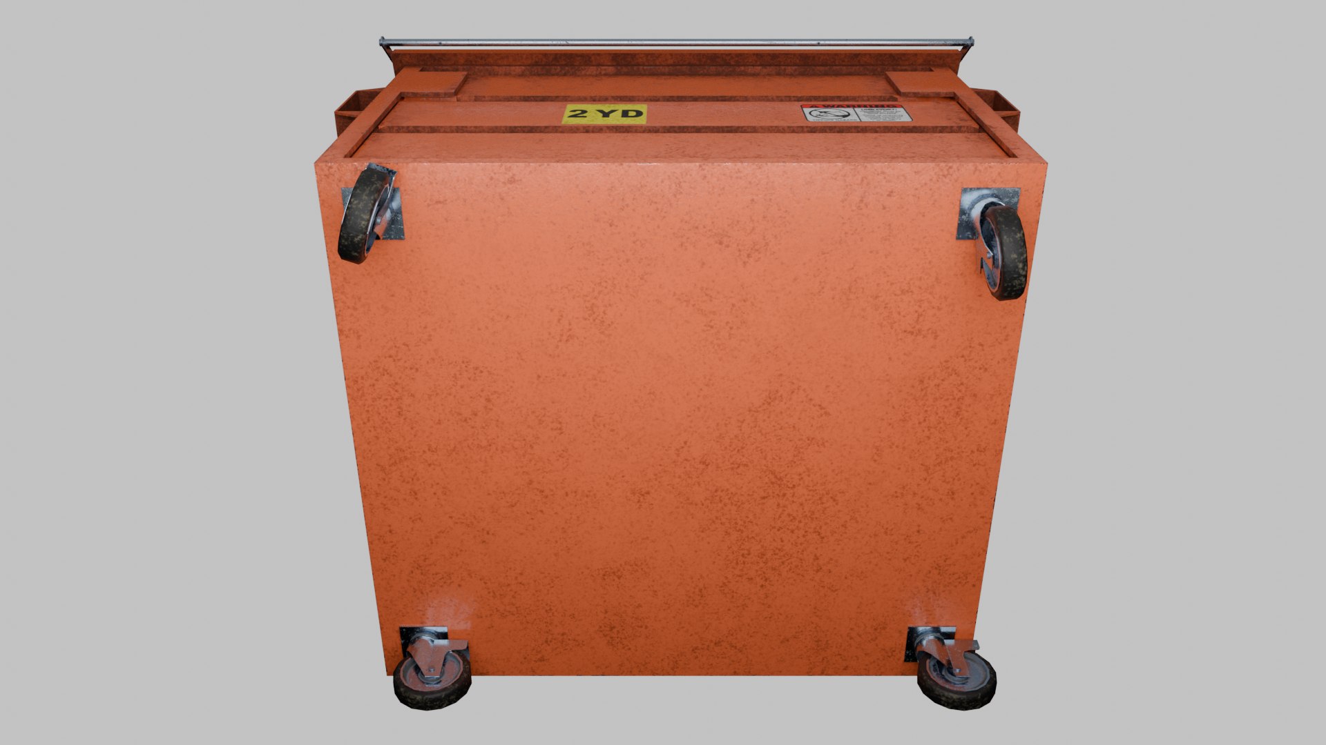 Orange Dumpster 2yard New-Dirty 3D - TurboSquid 2159504