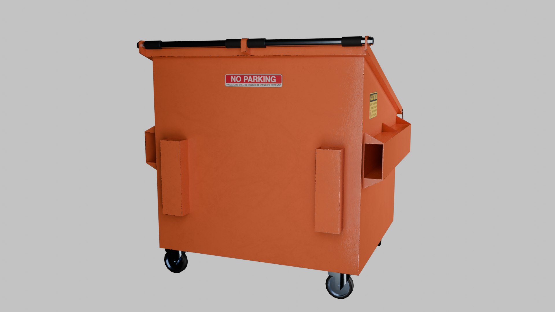 Orange Dumpster 2yard New-Dirty 3D - TurboSquid 2159504