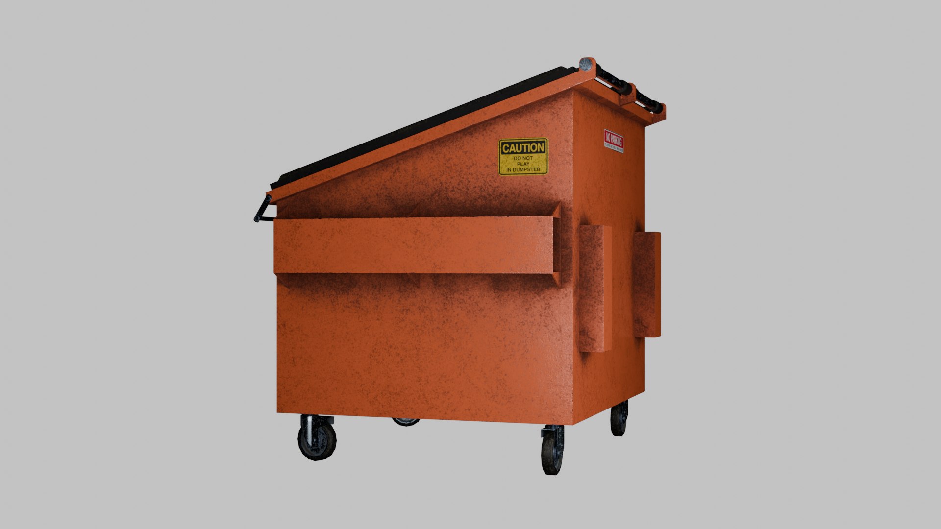 Orange Dumpster 2yard New-Dirty 3D - TurboSquid 2159504
