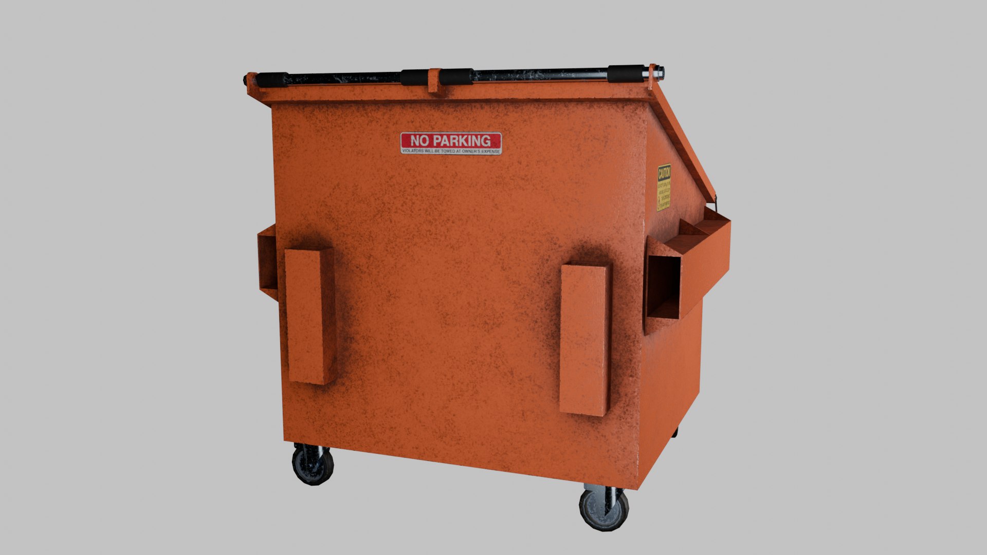 Orange Dumpster 2yard New-Dirty 3D - TurboSquid 2159504