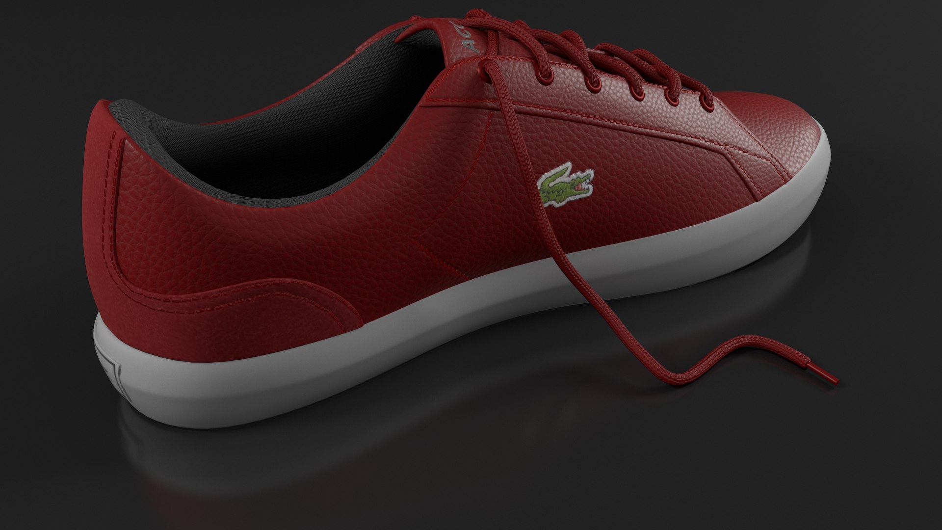 Lacoste Red Shoes 3D Model - TurboSquid 2063950