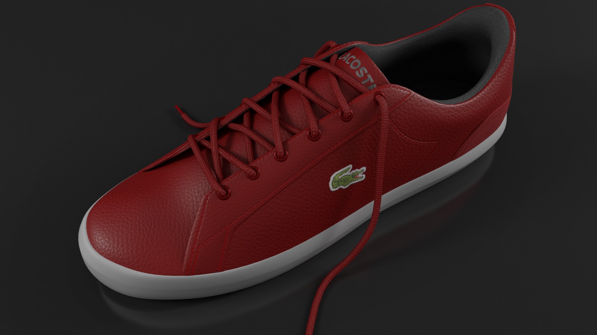 Lacoste Red Shoes 3D Model - TurboSquid 2063950