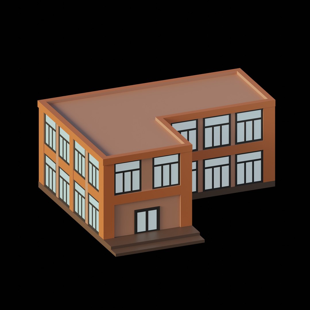 Building Cartoon 3D Model - TurboSquid 2221338