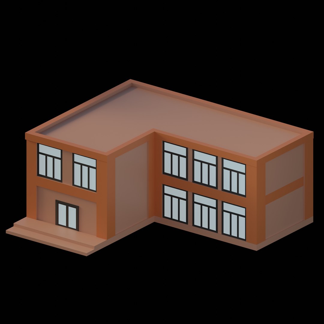 Building Cartoon 3D Model - TurboSquid 2221338