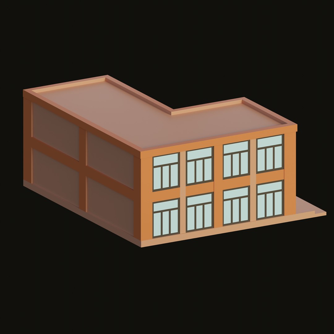 Building Cartoon 3D Model - TurboSquid 2221338