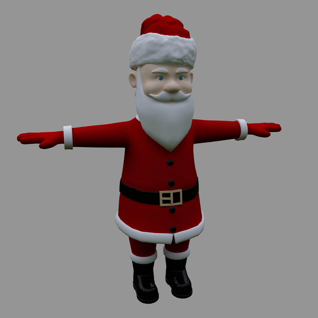 Cartoon Santa Claus Father Christmas 3D - TurboSquid 1586839