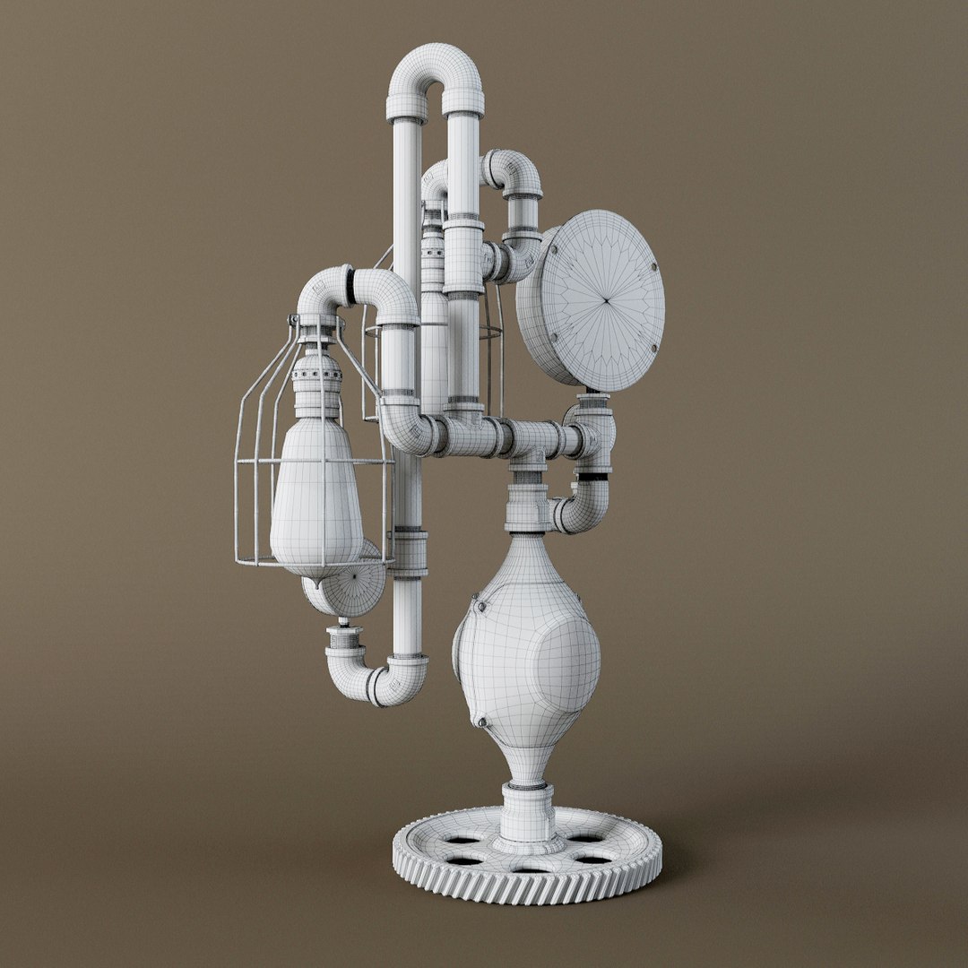 3d Model Of Steam Lamp Lights