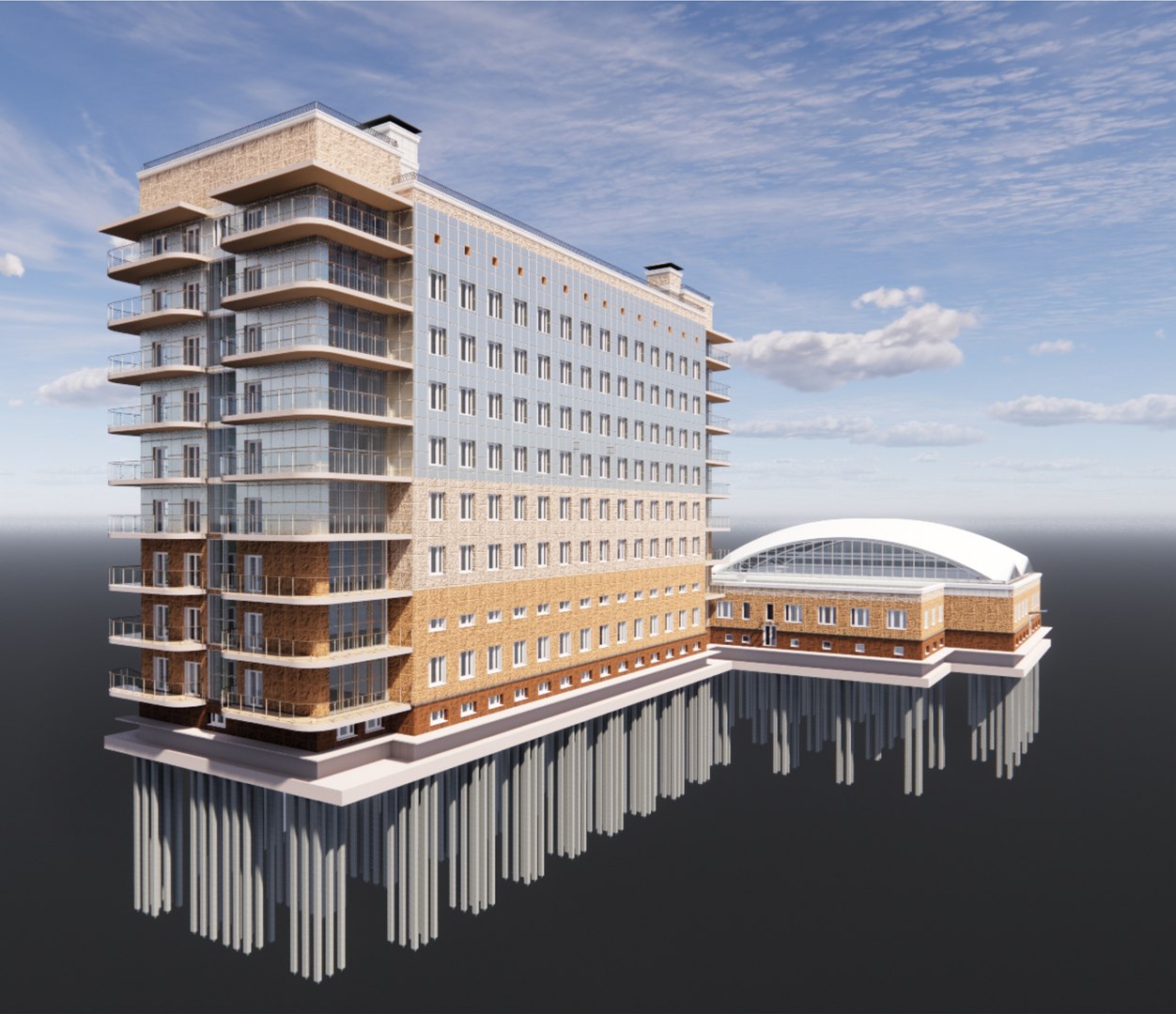 Hotel With Restaurant 3D Model - TurboSquid 2096647