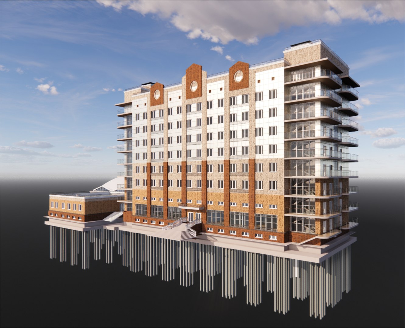 Hotel With Restaurant 3D Model - TurboSquid 2096647