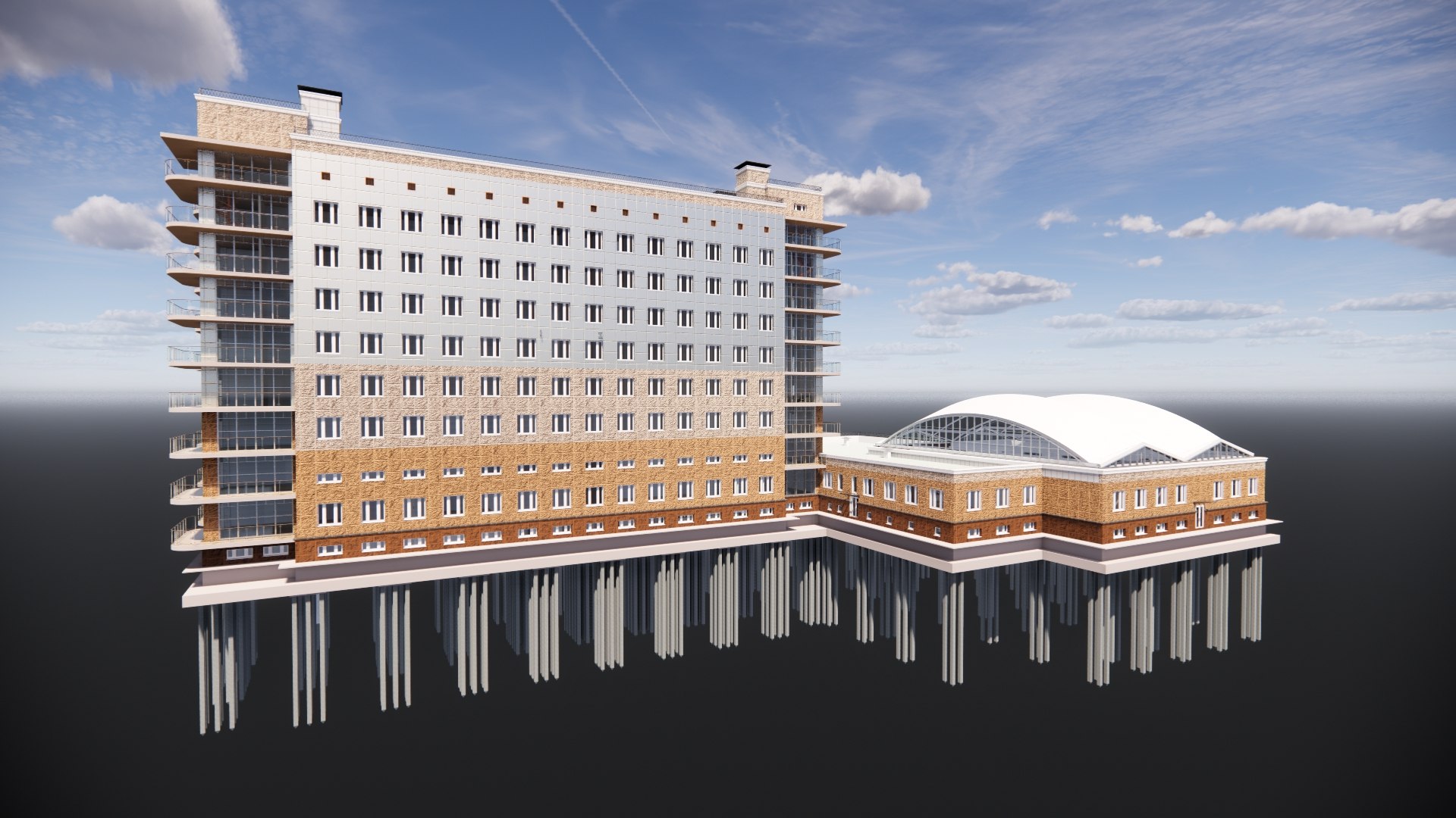 Hotel With Restaurant 3D Model - TurboSquid 2096647