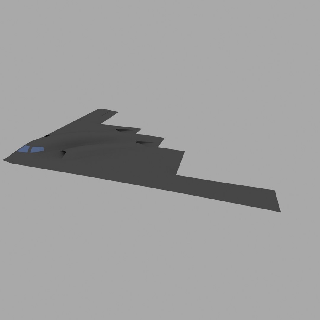 3d b-2 bomber stealth model