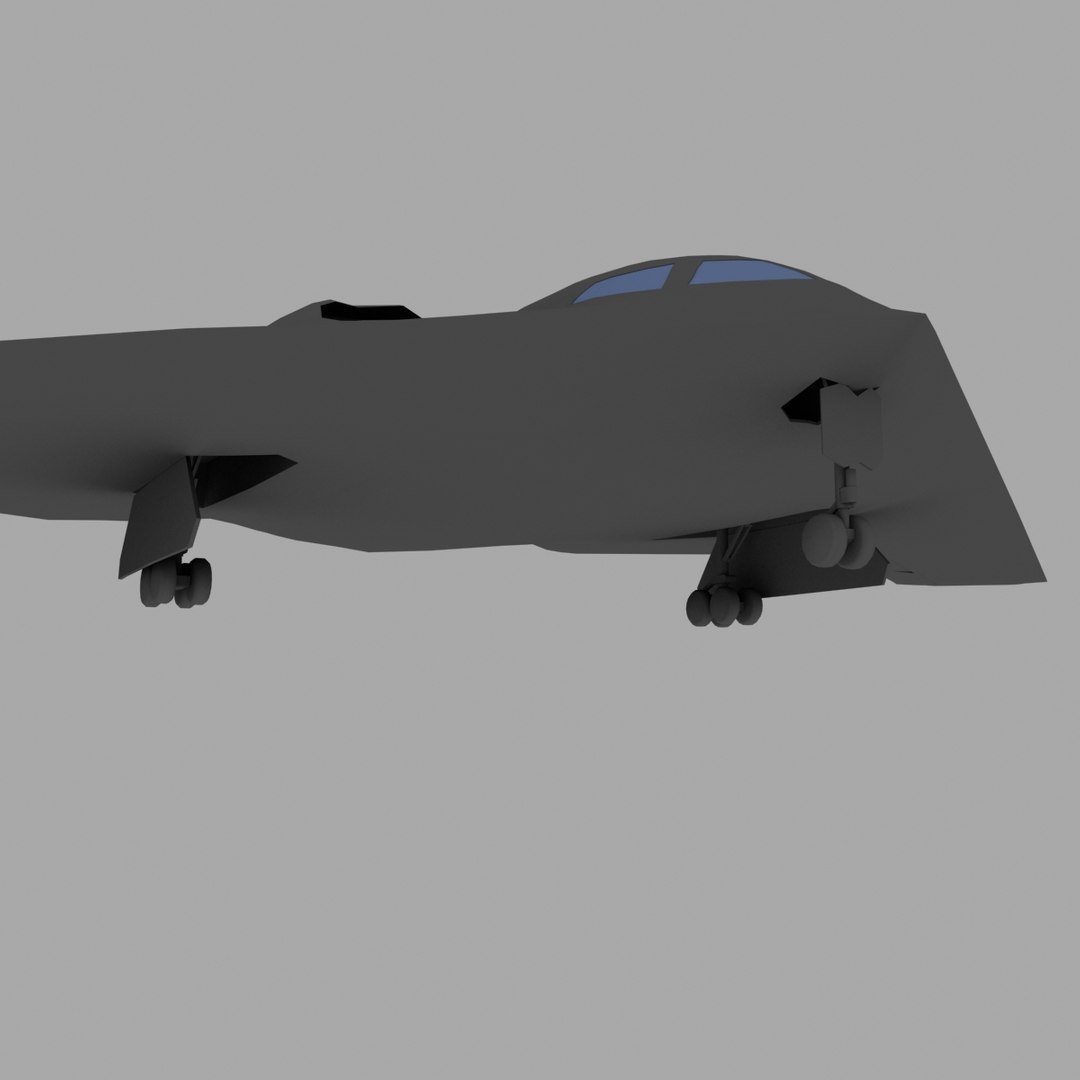 3d b-2 bomber stealth model