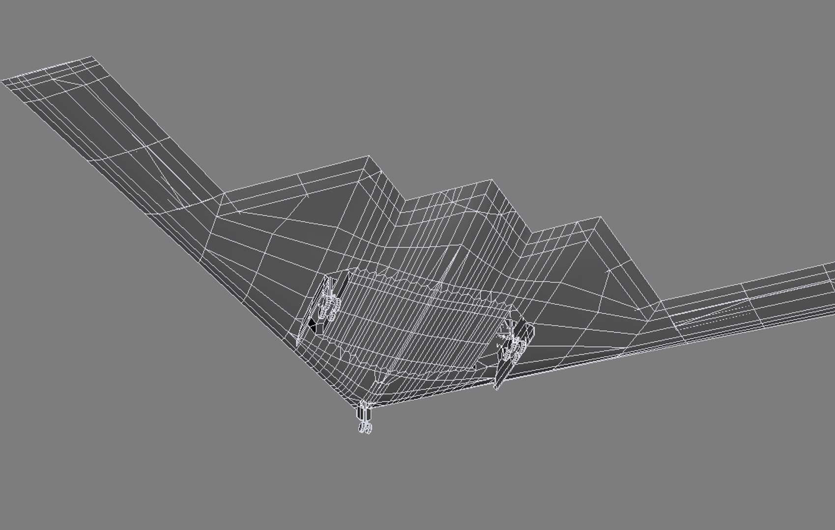 3d b-2 bomber stealth model
