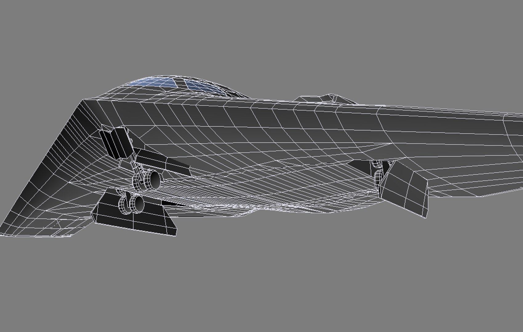 3d b-2 bomber stealth model