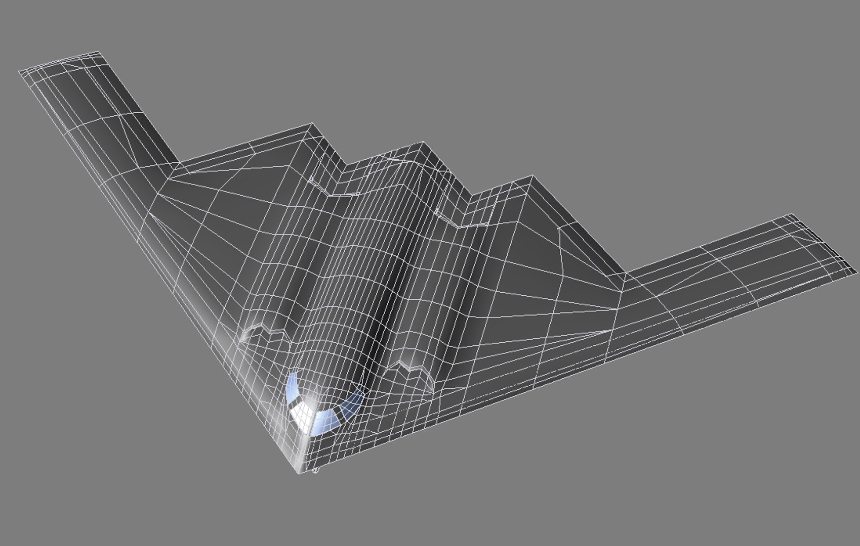 3d b-2 bomber stealth model