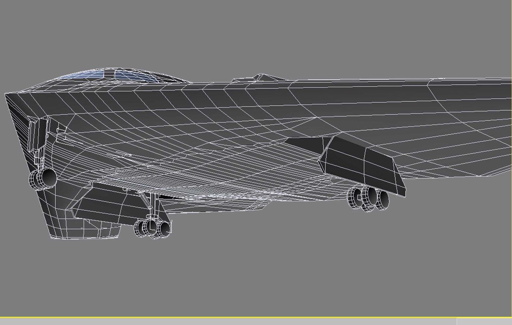 3d b-2 bomber stealth model