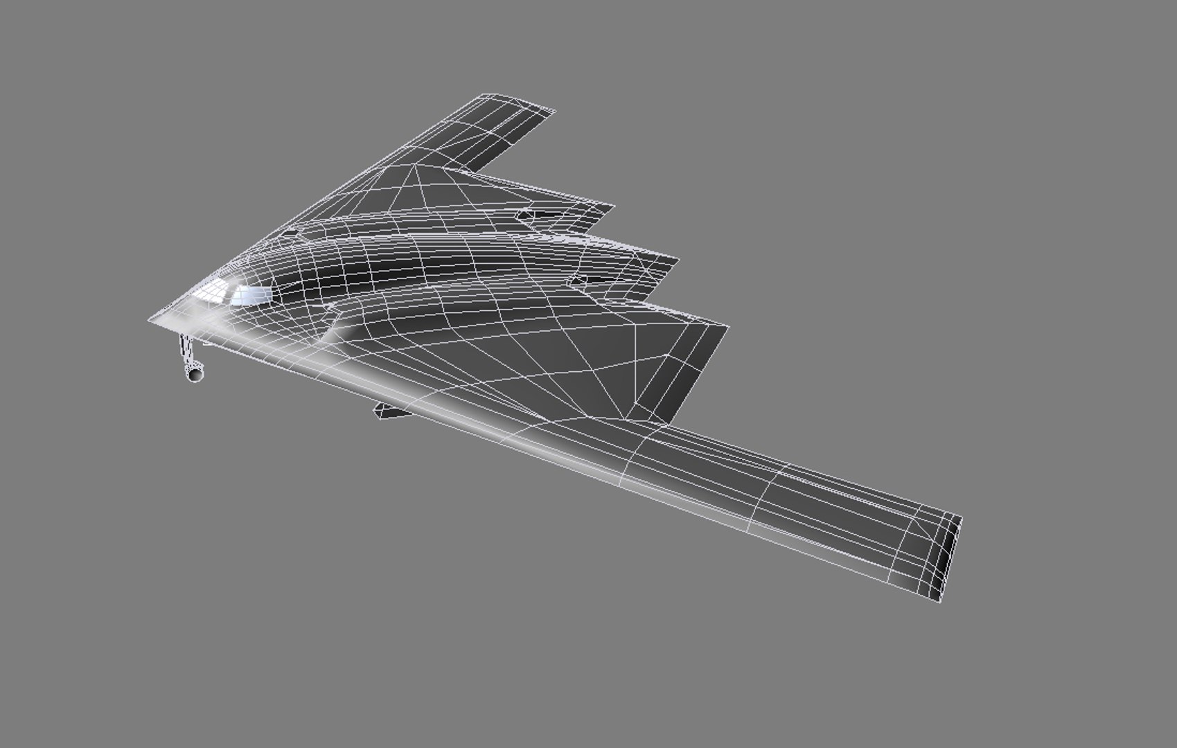3d b-2 bomber stealth model