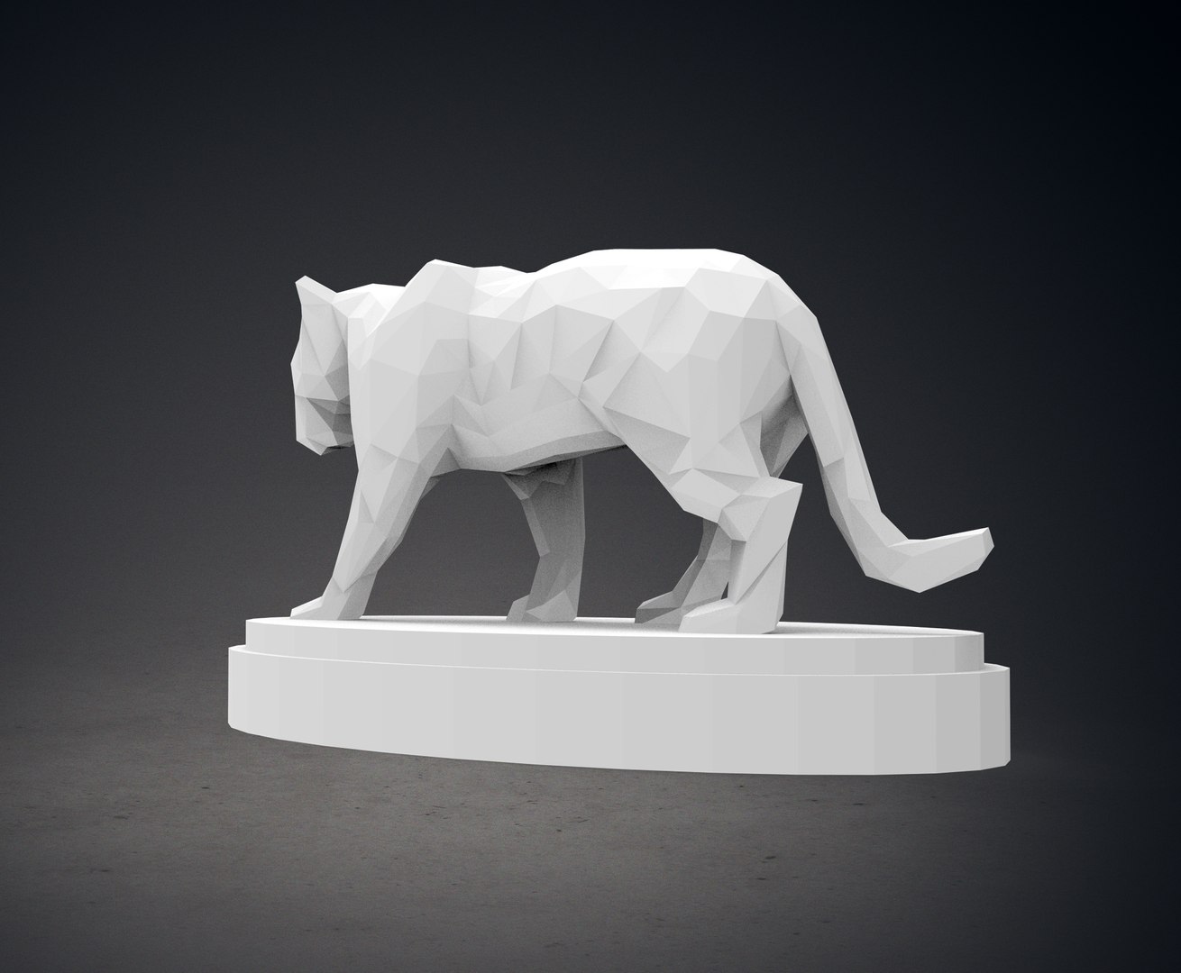 Low Poly Panther Statue 3D Model - TurboSquid 2226271
