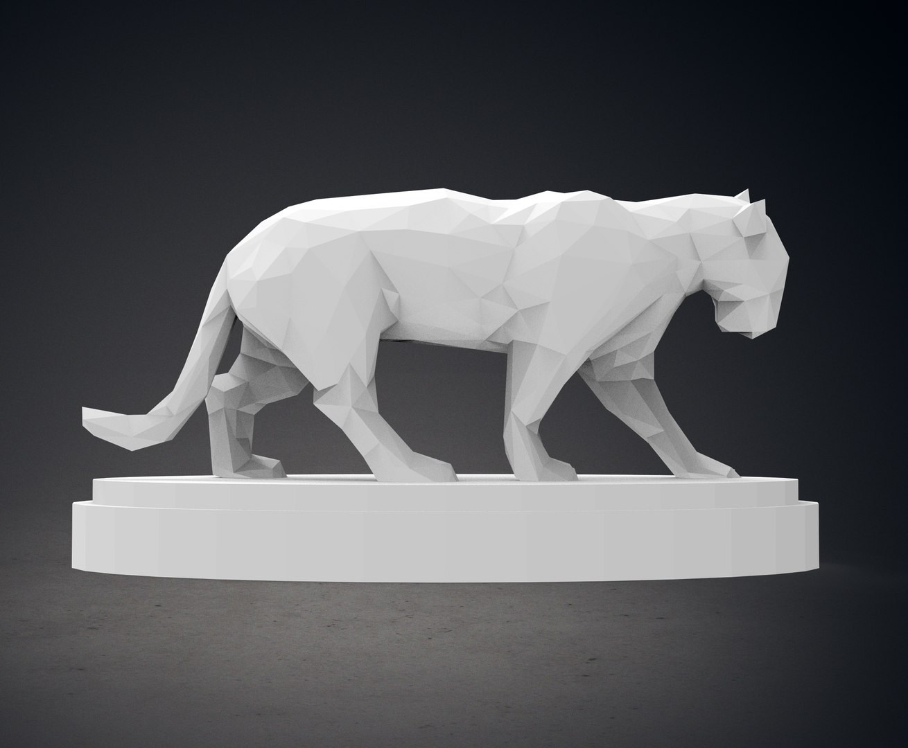 Low Poly Panther Statue 3D Model - TurboSquid 2226271