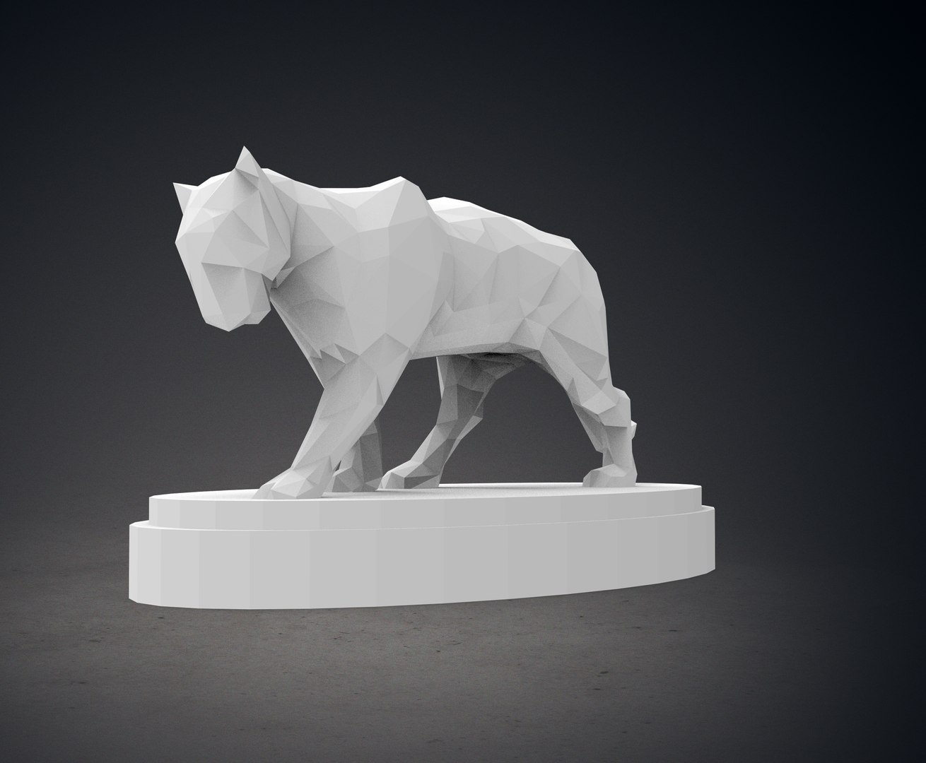Low Poly Panther Statue 3D Model - TurboSquid 2226271