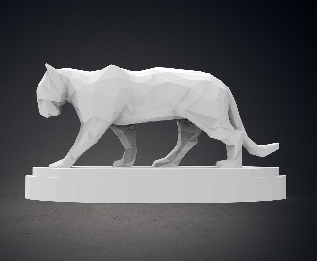 Low Poly Panther Statue 3D Model - TurboSquid 2226271