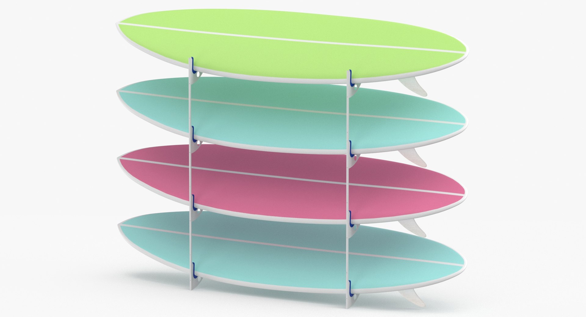 3D Surf Board Holder Type 02 Clean And Dirty - TurboSquid 2117806