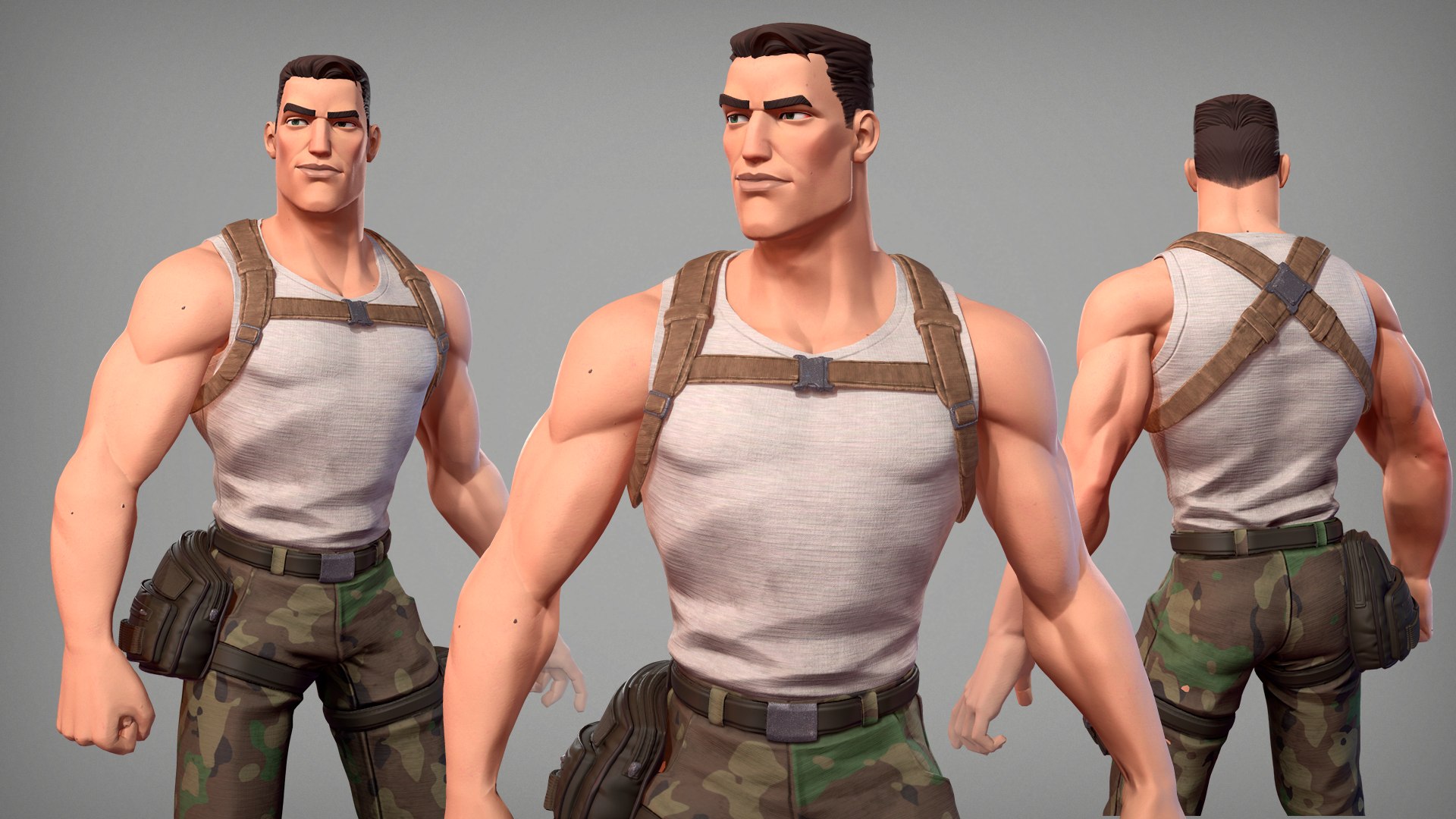 3D Cartoon Male Character Soldier Stan - TurboSquid 2113979