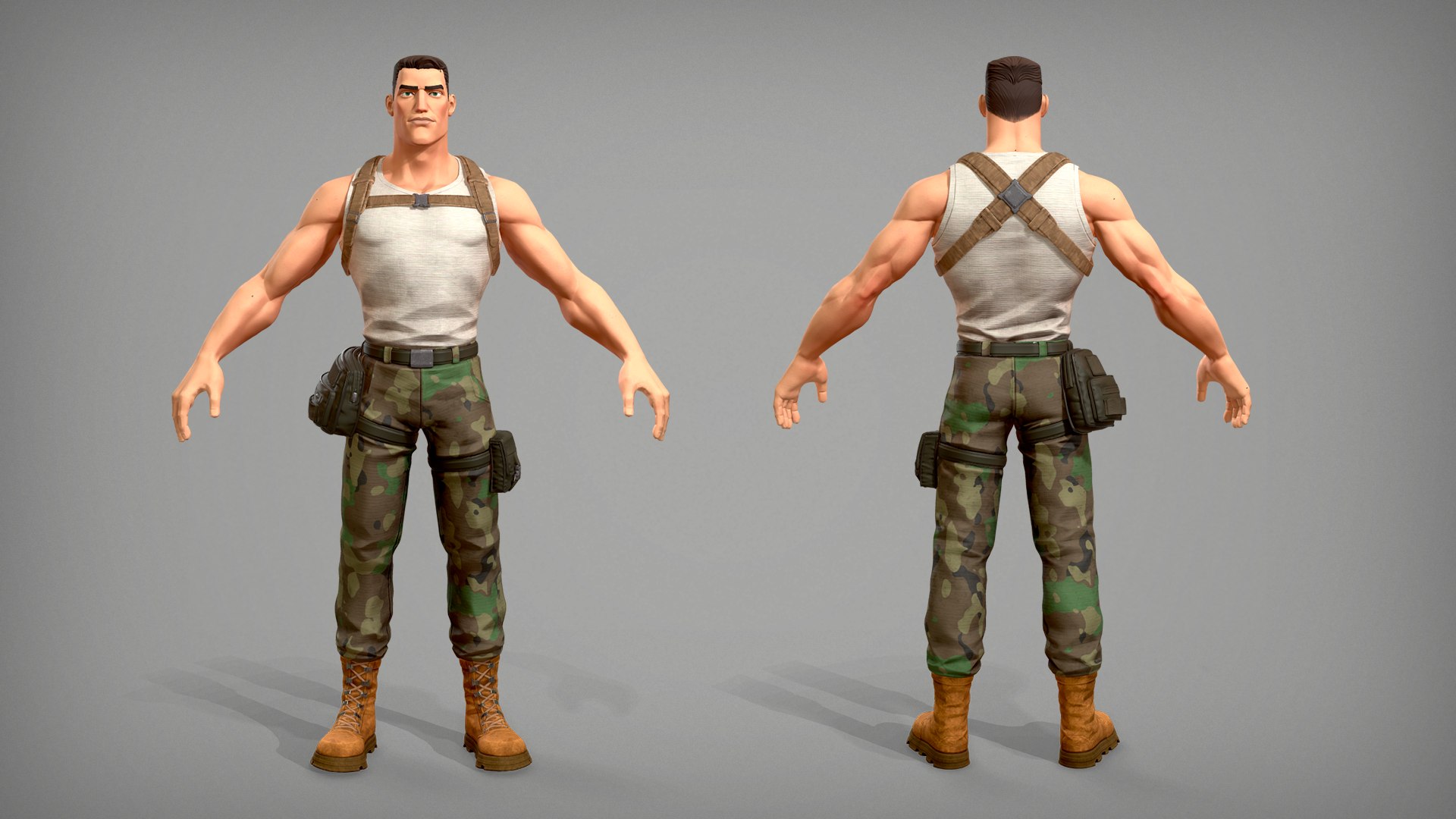 3D Cartoon Male Character Soldier Stan - TurboSquid 2113979