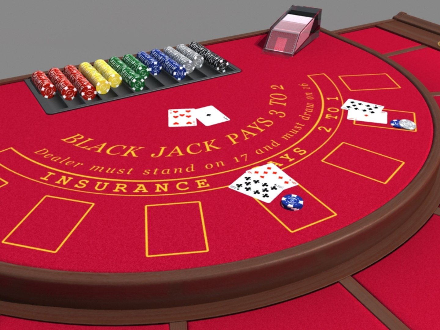 Blackjack Table 3d Model