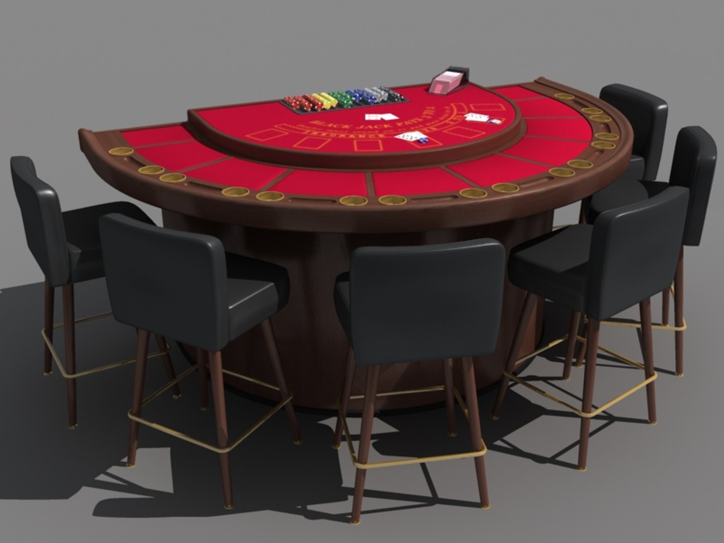 Blackjack Table 3d Model