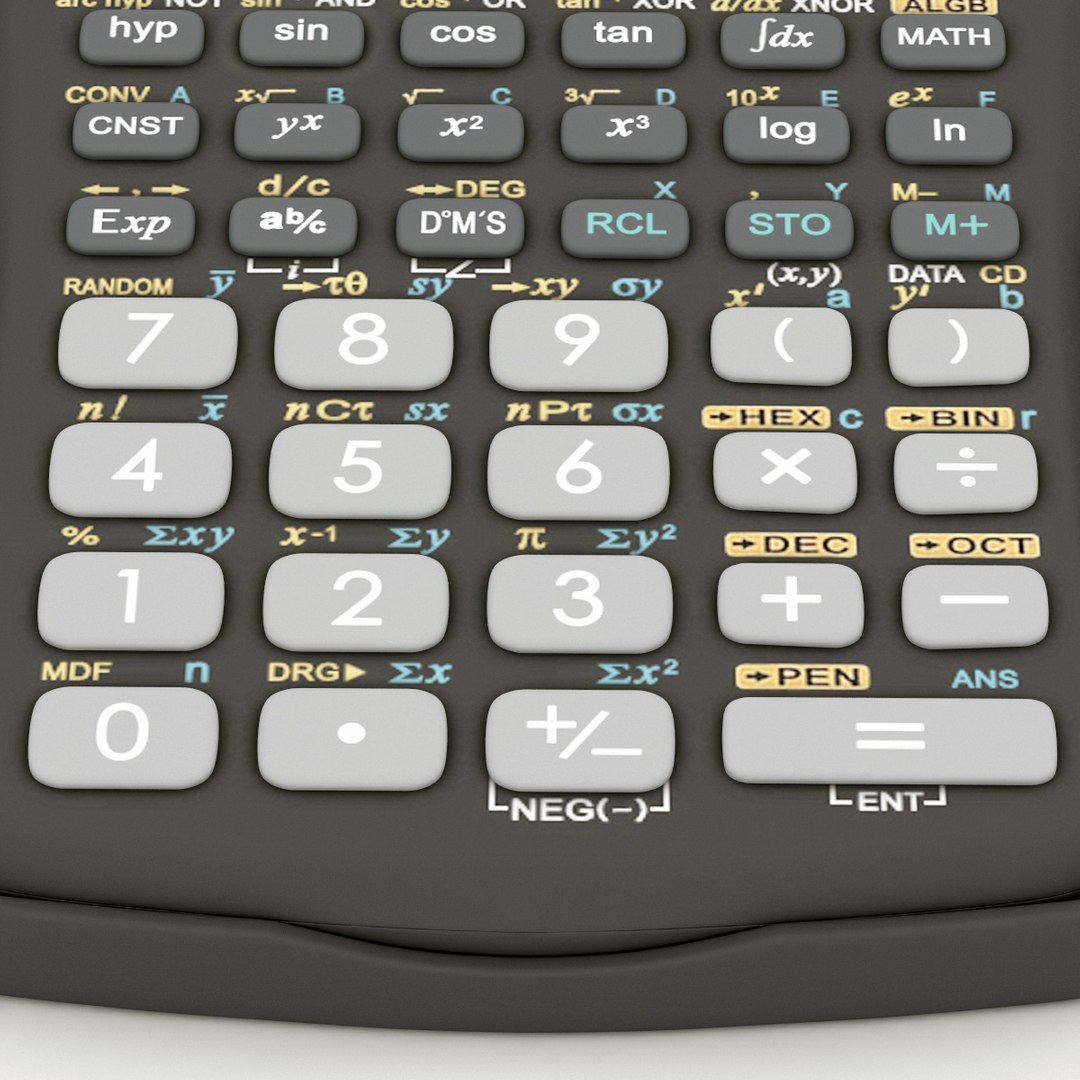 3d Calculator Sharp El-520w Black